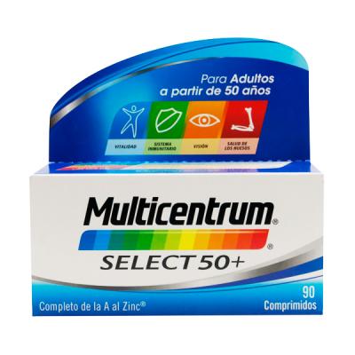 Comprar PFIZER MULTICENTRUM SELECT 50+ (90comp) a precio online